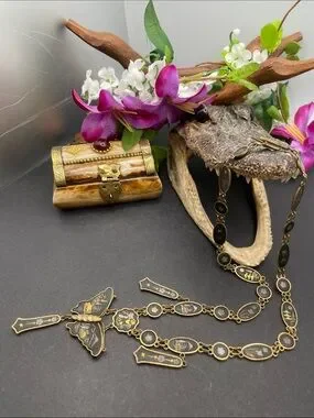 K24 | Jewelry | K24 Damascene Japanese Butterfly Necklace Vintage A4 ...